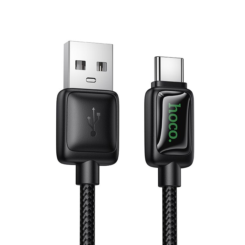 Kábel Cable With LCD USB A to USB C Hoco 3A 1,2 M U146 Black