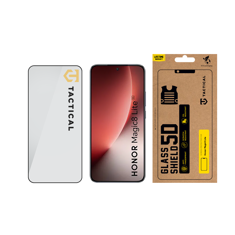 Tactical Glass Shield 5D sklo na Honor Magic8 Lite Black